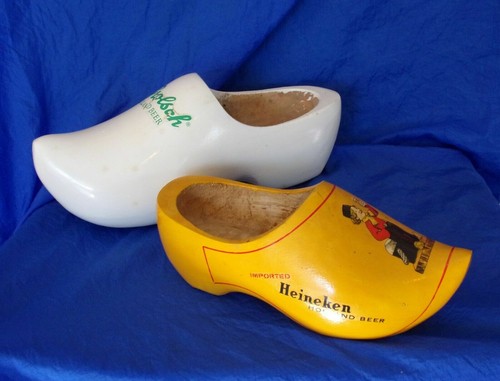 Heineken & Grolsch Holland Beer Wooden Shoe x2 Bar Advertising Man Cave ...