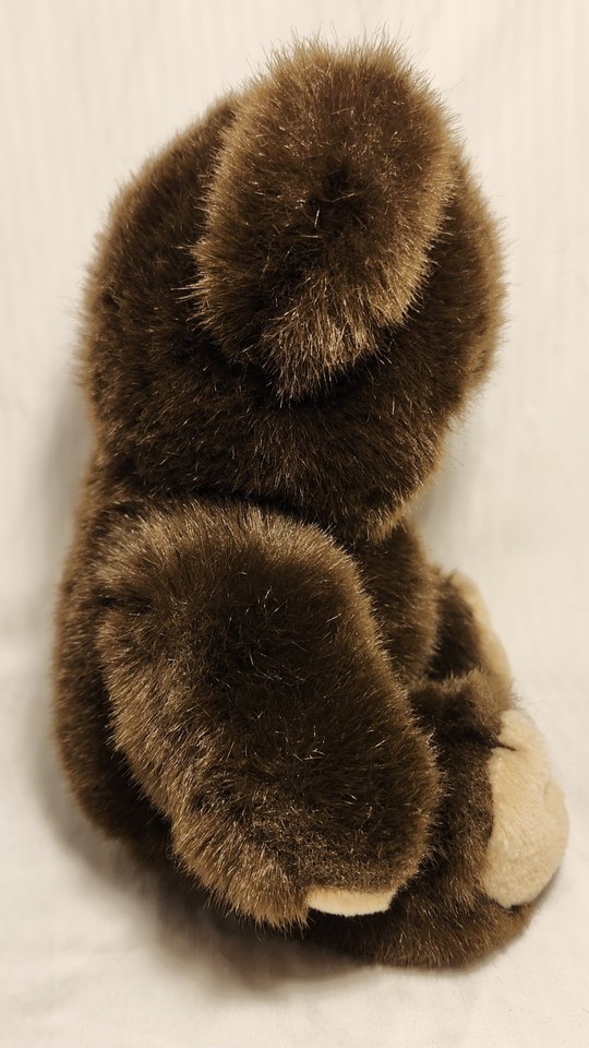 24K Polar Puff Plush Teddy Bear 12" Dark Brown Vintage 1985 Stuffed ...