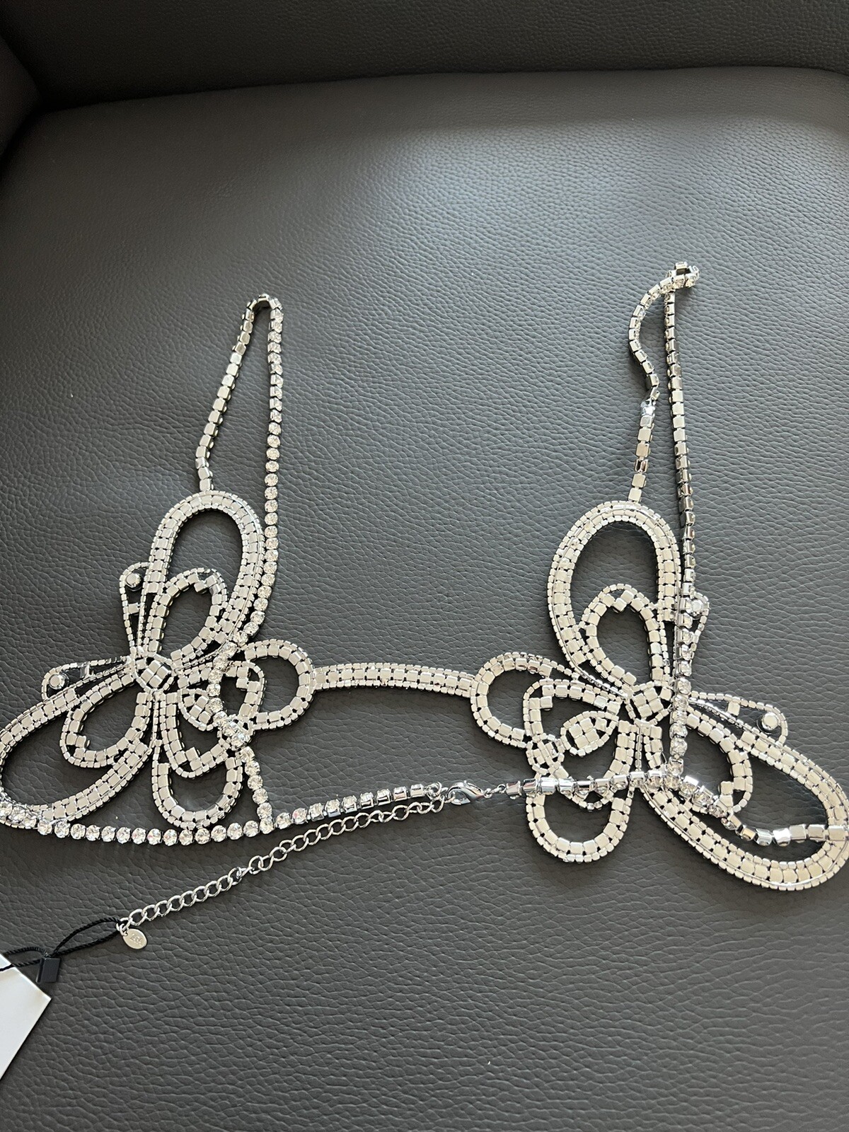 ZARA WOMAN NWT JEWEL RHINESTONE BRA TOP SILVER REF: 4736/313 | eBay