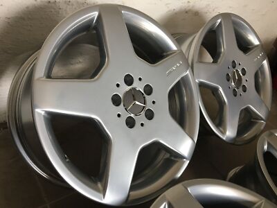 4 Orig. AMG Rims 8,5+9,0 x 18 Mercedes W215 W220 R129 W204 W207 W209 ...