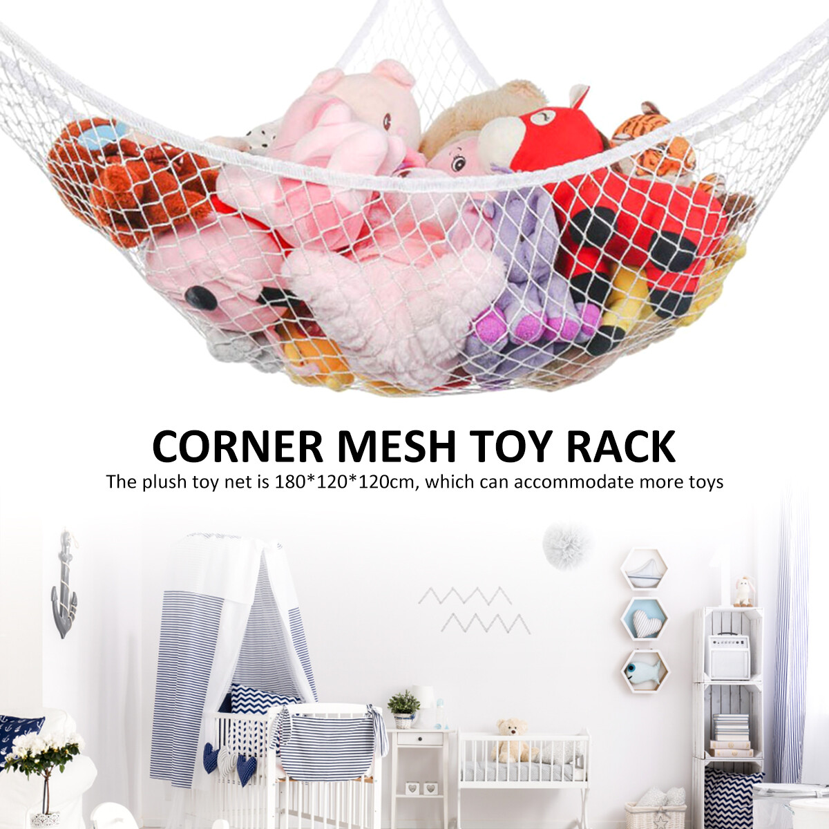 Stuffed Animal Hammock Corner Hanging Plush Toy Net Space Saving ...