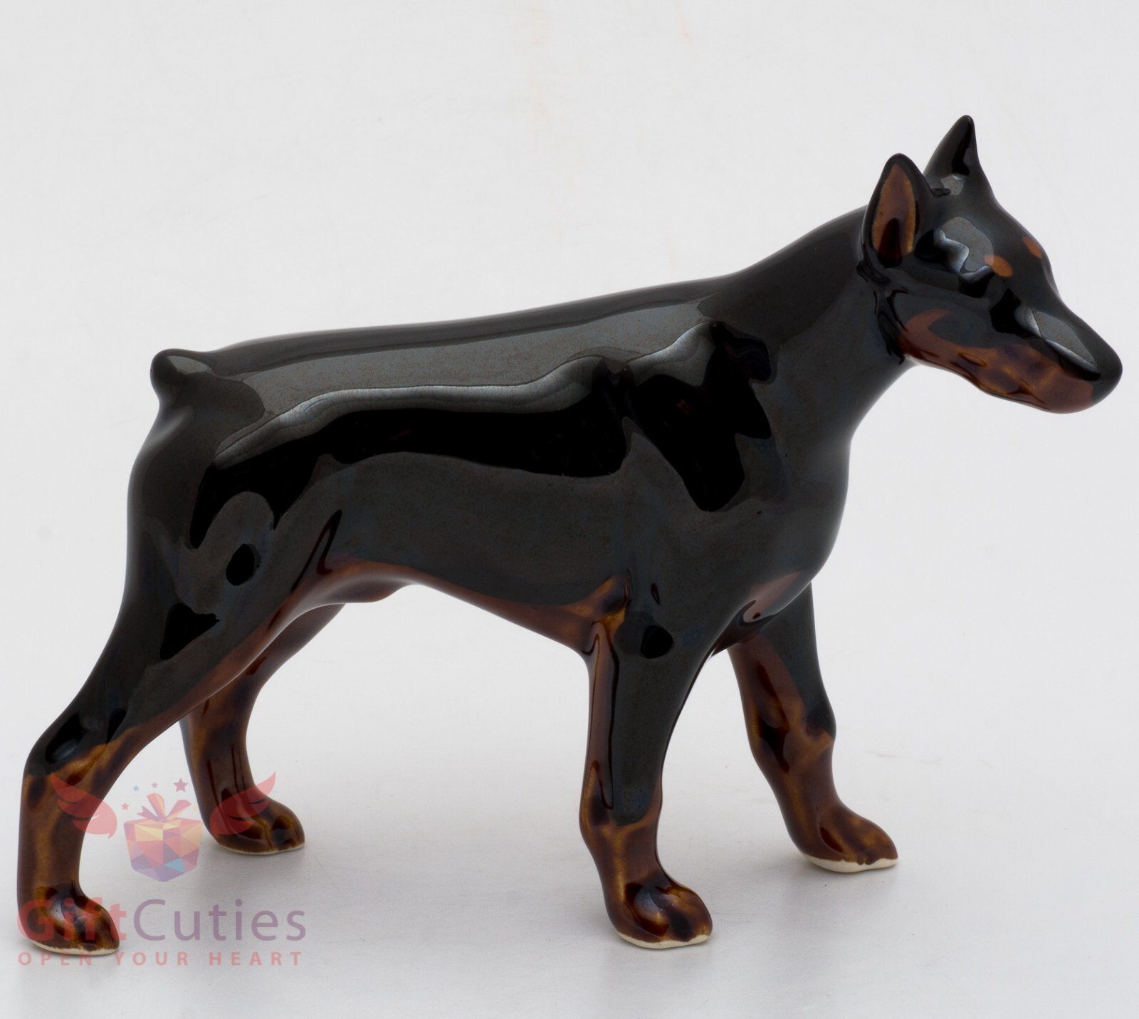 Porcelain Figurine of the Doberman Pinscher Dog | eBay
