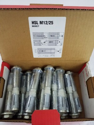 HILTI 66592/7 EXPANSION ANCHOR HSL M12/25 ANCHOR SYSTEMS **BOX OF 20 ...