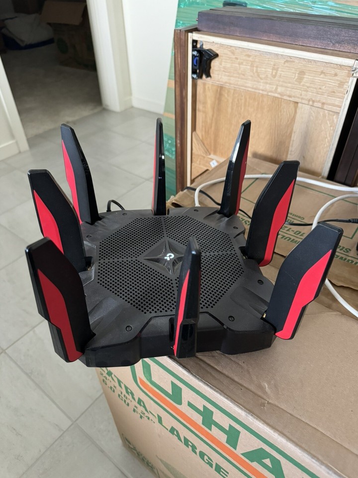 TP-LINK Archer AX11000 Tri-Band Wi-Fi 6 Gaming Router - Black/Red ...