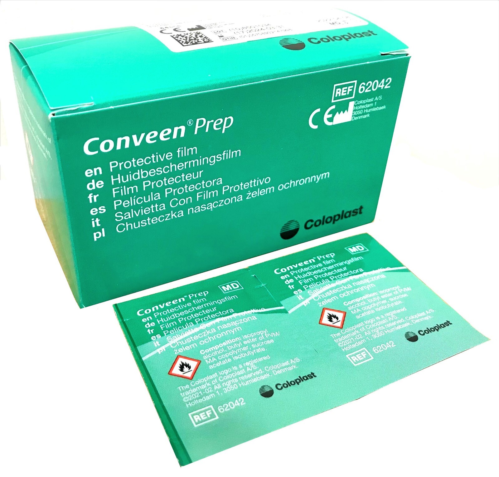 Coloplast Conveen Prep Protective Film 62042 Full Box 54 Wipes ...