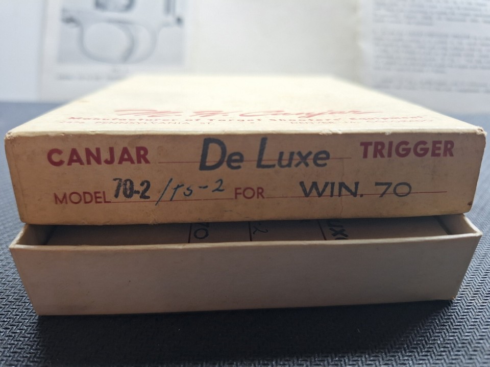 M.H. Canjar Deluxe Trigger Model 70-2/TS-2 With Box | eBay M.H. Canjar Deluxe Trigger Model 70-2/TS-2 With Box | eBay