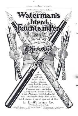 L E Waterman Co Ad 1904 NY Ideal Fountain Pen | eBay