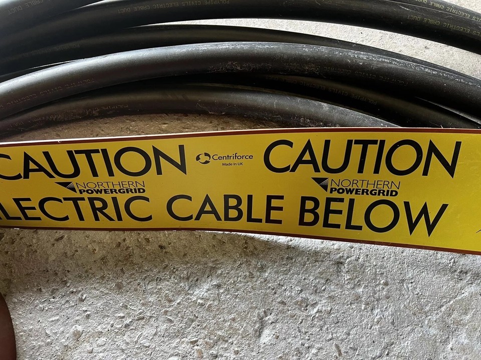 Cable Ducting 35M SMOOTH Electric Ducting + NORTHERN POWERGRID WARNING TAPE | eBay UK