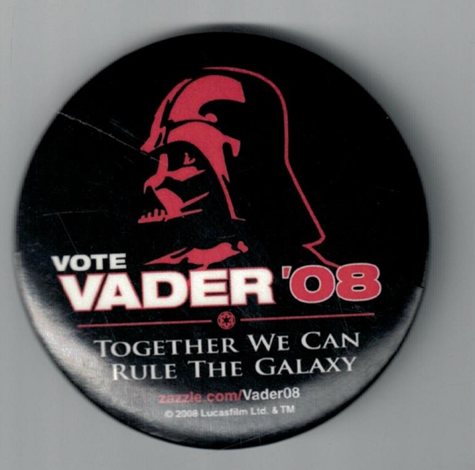 Vintage 2 1/4" Star Wars Pin Back Button NOS vote Vader '08 | eBay