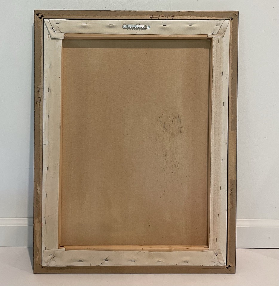 Oil Painting on Canvas a Blacksmith at Work Signed Framed 22”x28” | eBay