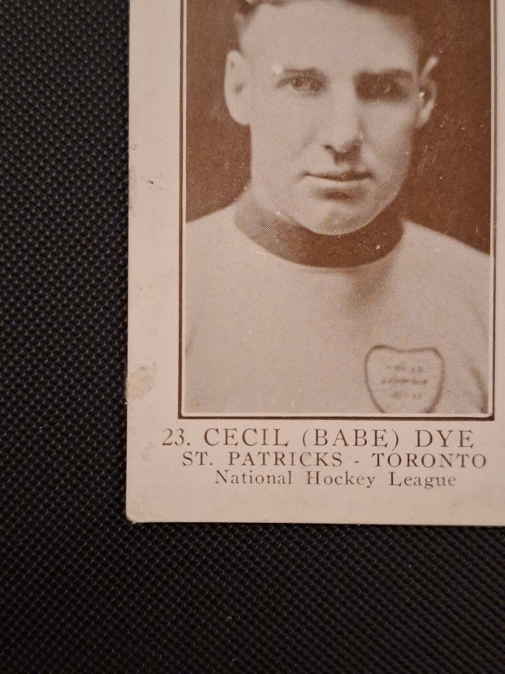 1923-24 William Paterson (V145-1) Hockey Cecil (Babe) DYE #23 HOCKEY ...