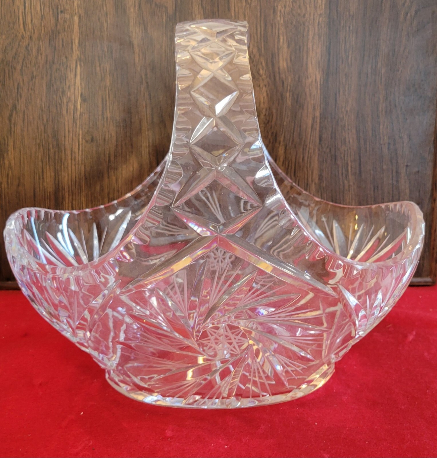 Vintage Cut Led Crystal Basket Bowl | eBay