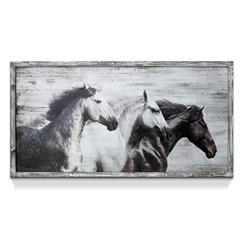 Picture Wall Decor: Framed Rustic Painting, 40 x 20 Inches Western ...