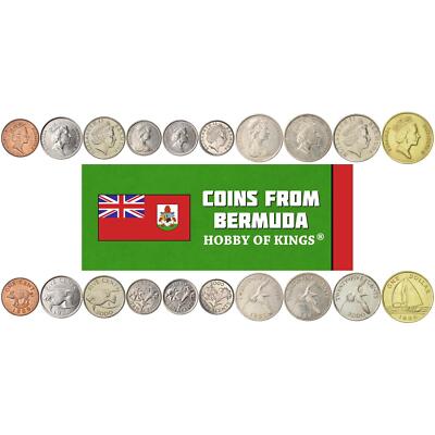 Bermuda | 10 Mixed Coins | Cents | Dollar | Fish | Flowers | Ships ...