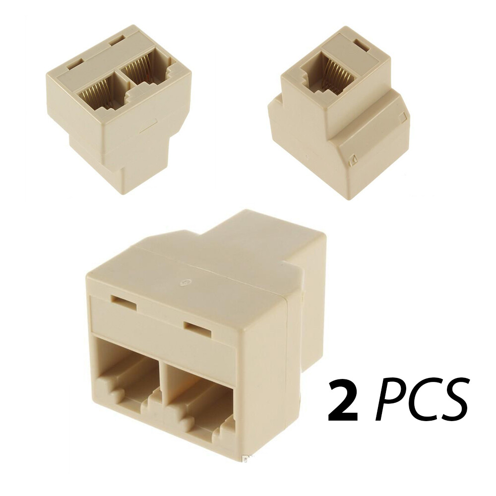 Rj45 Ethernet Lan Network Splitter Double Adapter 3ports Qost RJ45