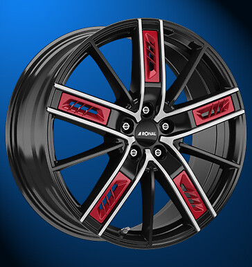 Ronal R67 Red Left 8.5 X 20 5 X 112 45 jetblack frontkopiert online ...