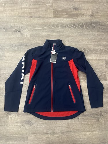 Ariat - ARIATTEK Team Soft-shell Performance Jacket - Blue/Red Women's ...