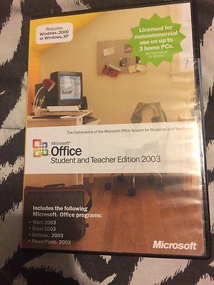 Microsoft Office 2003 Student and Teacher Edition with product Key | eBay