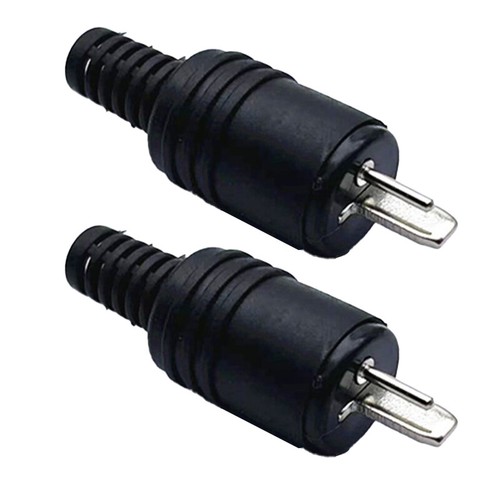 2PCS Male Speaker Tools Power Signal Audio Black Adapter 2 Pin ...
