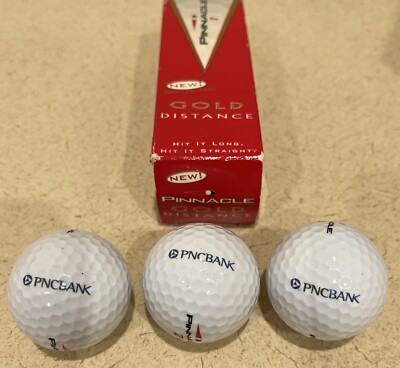 ⛳️ PNC Bank Logo Pinnacle Gold Distance Golf balls (3) NEW | eBay