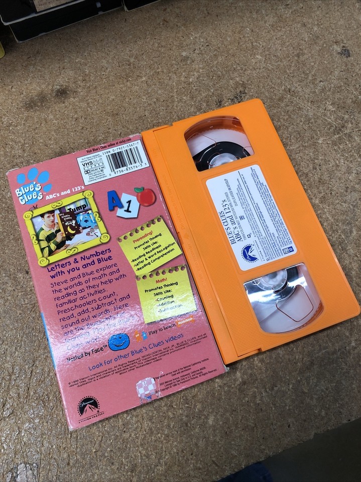 Blues Clues - ABCs and 123s (VHS, 1999) 97368357433| eBay