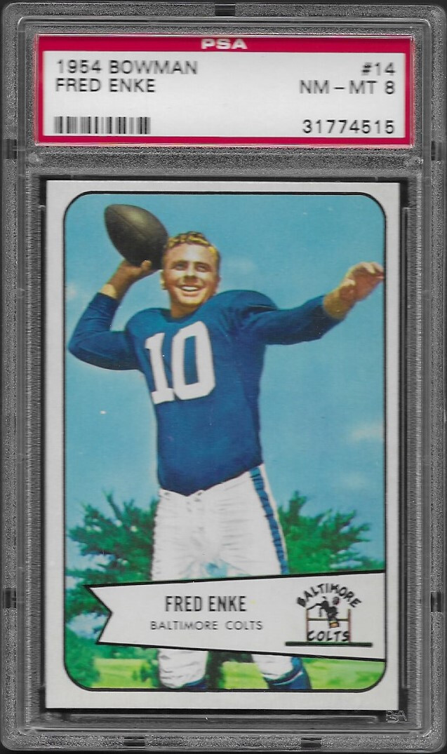 Fred Enke 1954 Bowman #14 PSA 8 | eBay