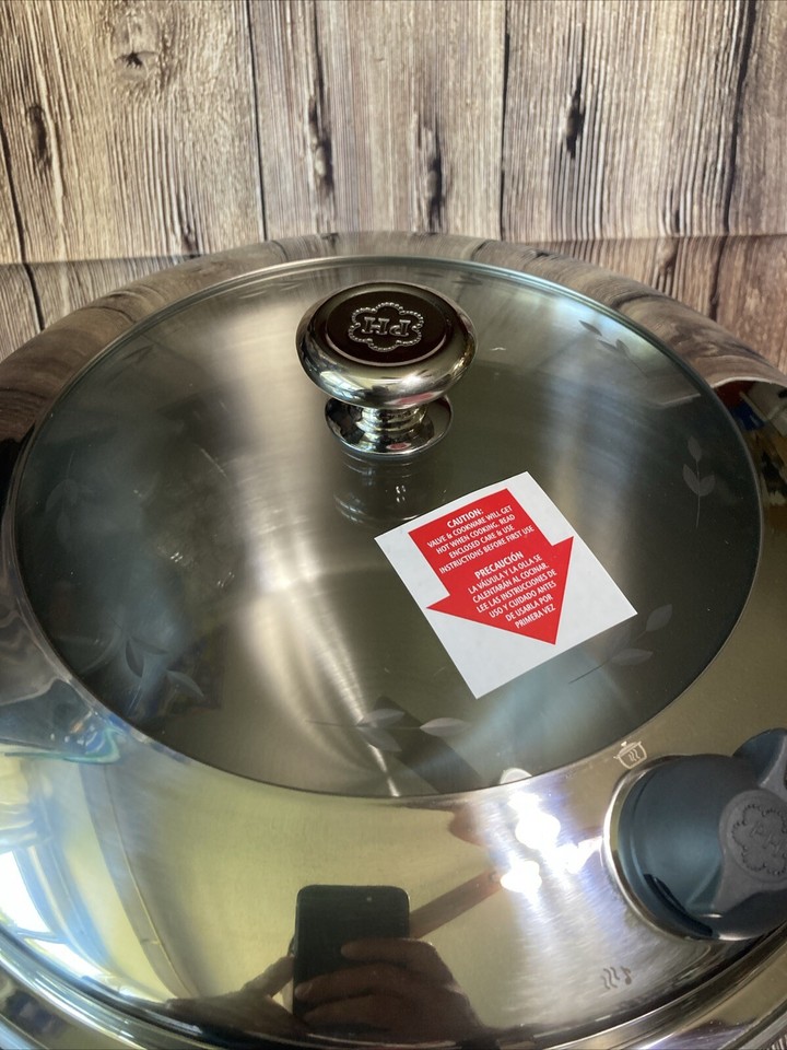 Princess House Vida Sana 15-Qt Dutch Oven 5-Ply Stainless Steel 5567 ...