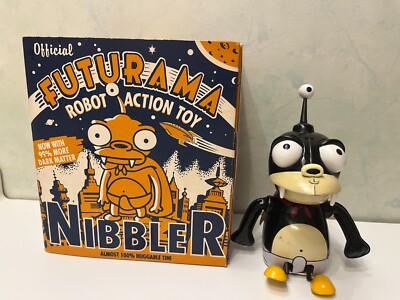 Wind-up figure Nibbler Futurama Tin toy metal open box with key + box ...