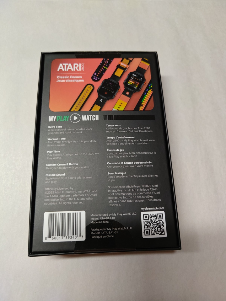 Atari 2600 My Play Watch Smartwatch w/ Limited Edition Watch Band NEW ...