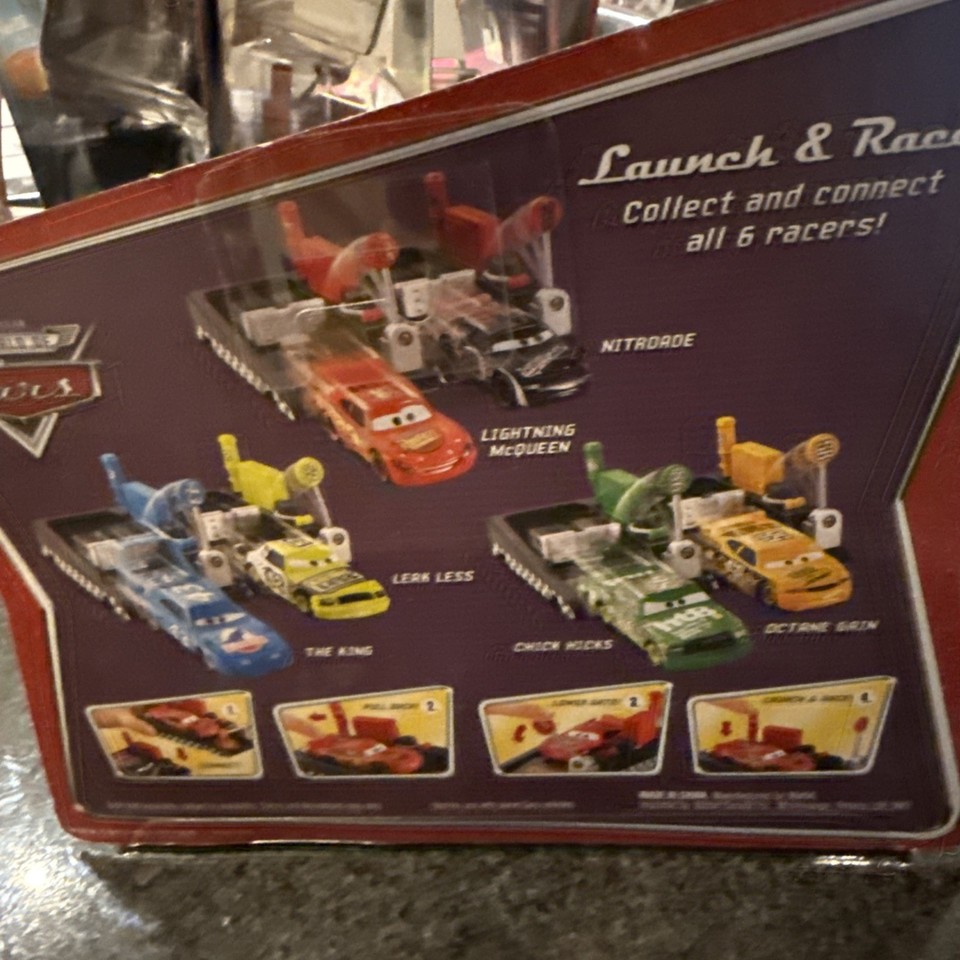 Disney Cars Pit Race-Off Launcher LIGHTNING MCQUEEN No. 95 | eBay