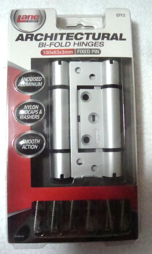 LANE Architectural Bi-Fold Hinges 100mm x 63mm x 3mm pack of 2(pair ...