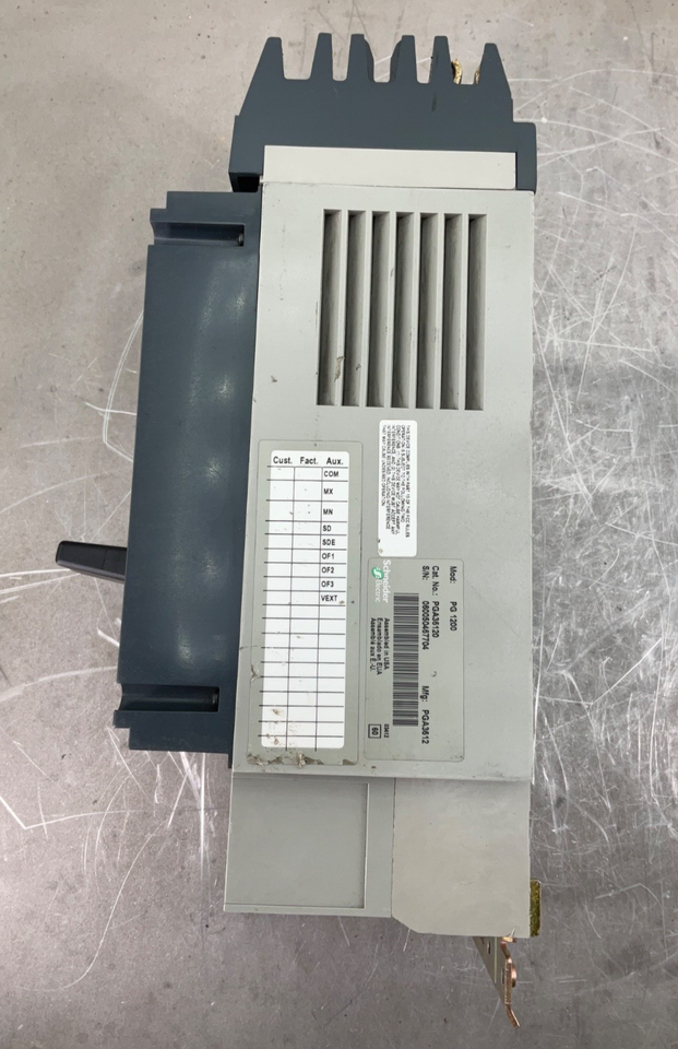 SQUARE D PGA36120 I-LINE POWERPACT CIRCUIT BREAKER 1200 A ET 1.01 ...