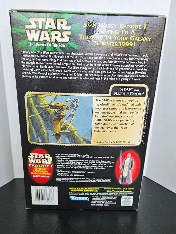 Vintage 1998 Kenner Star Wars STAP and Battle Droid Episode 1 Sneak ...