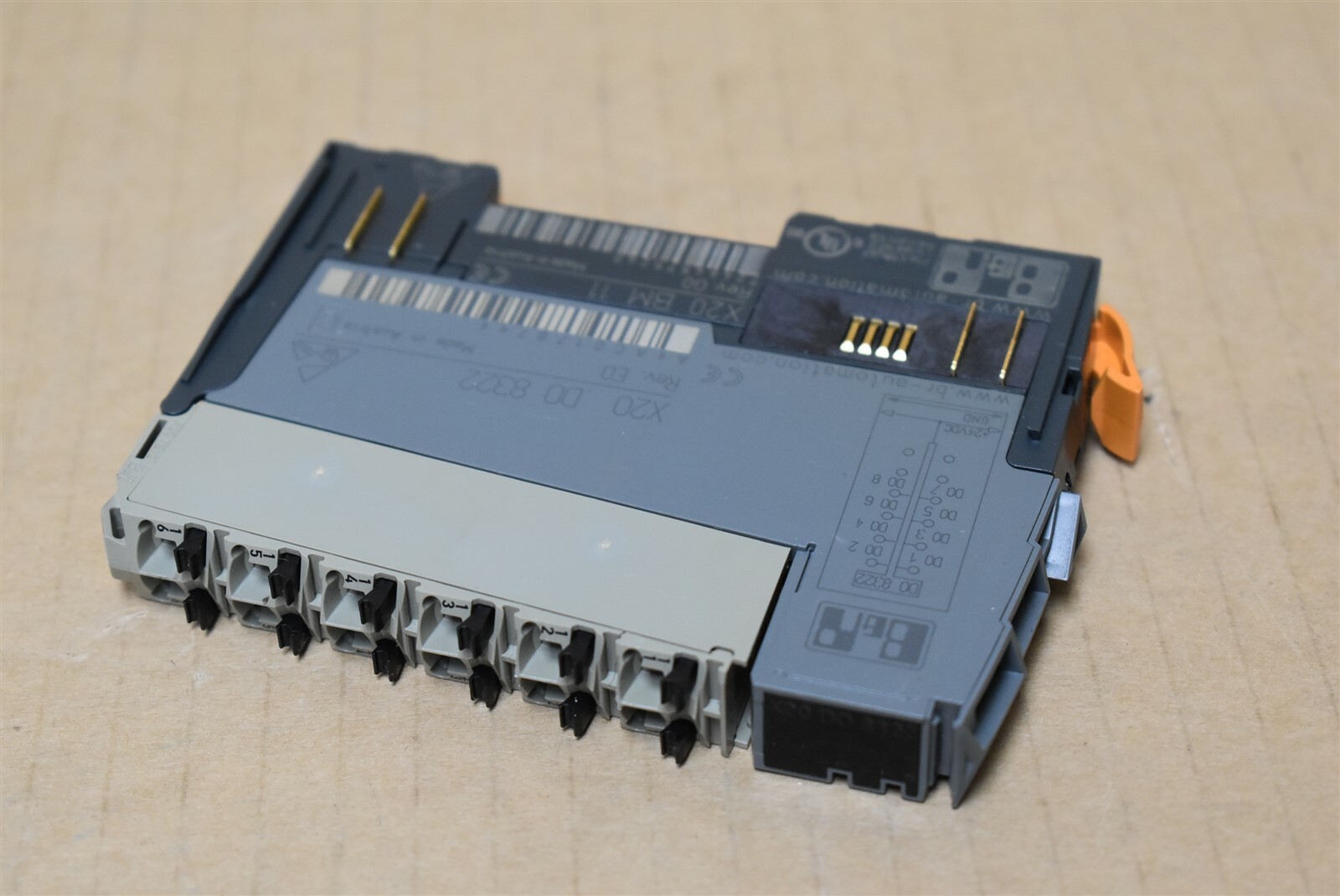 B&R Automation Input Module Cat No. X20D08322 Rev E0 w/ X20BM11 Rev G0 ...