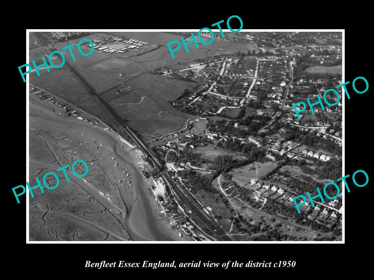 OLD 8x6 HISTORIC PHOTO OF BENFLEET ESSEX ENGLAND DISTRICT AERIAL VIEW ...