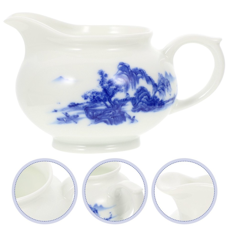 2 Pcs Sauce Container Gravy Boat Jug Blue and White Porcelain Style ...