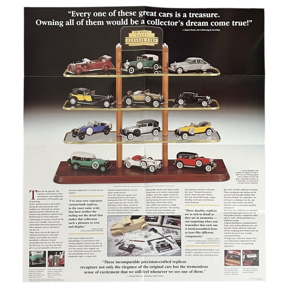 Franklin Mint The World's Great Classic Cars Book & Brochure Set 14 ...