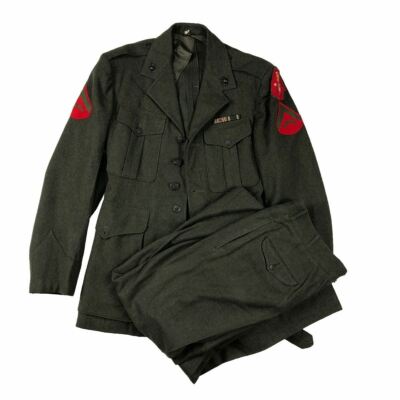 Named Set of Marine Corp Service Jacket & Trousers USMC | eBay