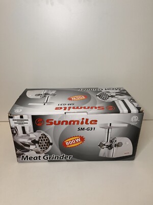 Sunmile SM-G31 White Stainless Steel Electric Meat Grinder Max 1HP 800 Watts | eBay