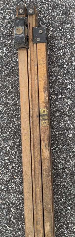 Vintage Chicago Steel Tape Survey Rod Measuring Stick 15' Wood ...