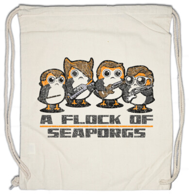 A Flock Of Seaporgs Turnbeutel Star Porg Porgs Fun Wars Band Music ...