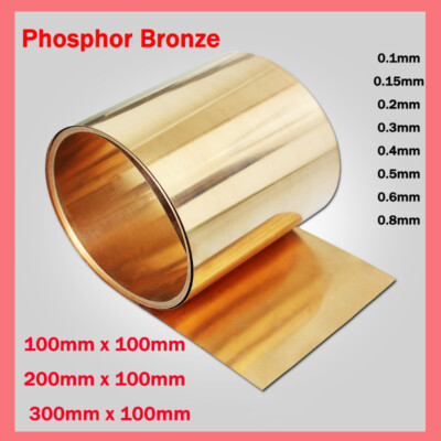Phosphor Bronze Sheet Roll Metal Plate 0.1/0.15/0.2/0.3/0.4/0.5/0.6/0 ...