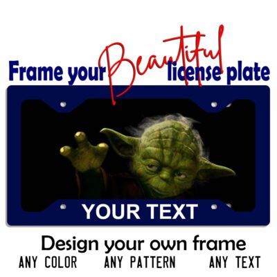 Star Wars Yoda Your license plate frame Car Moped Bike Key chain ...