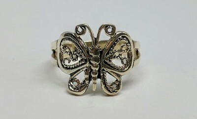 Vintage Size 7 - Sterling Silver .925 Butterfly Ring FREE SHIPPING | eBay