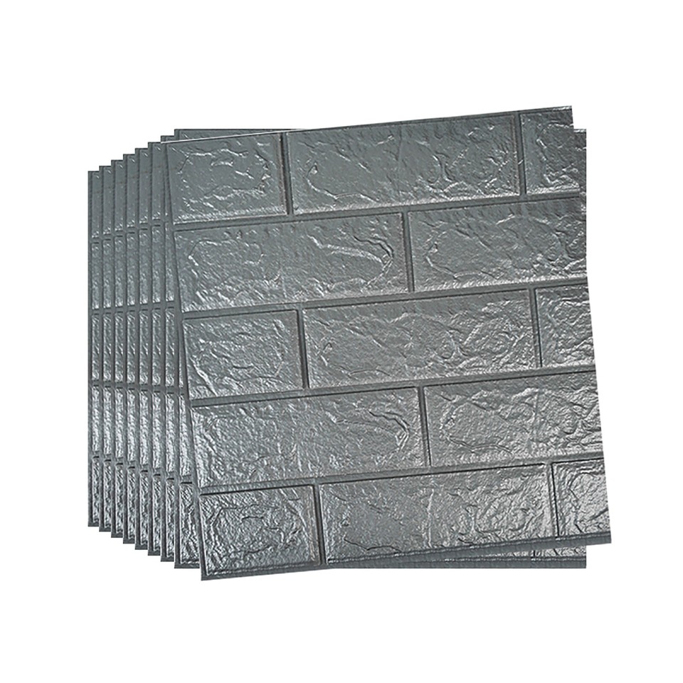 10-50x 3D Tile Brick Wall Sticker Waterproof Self-adhesive Foam Panel ...