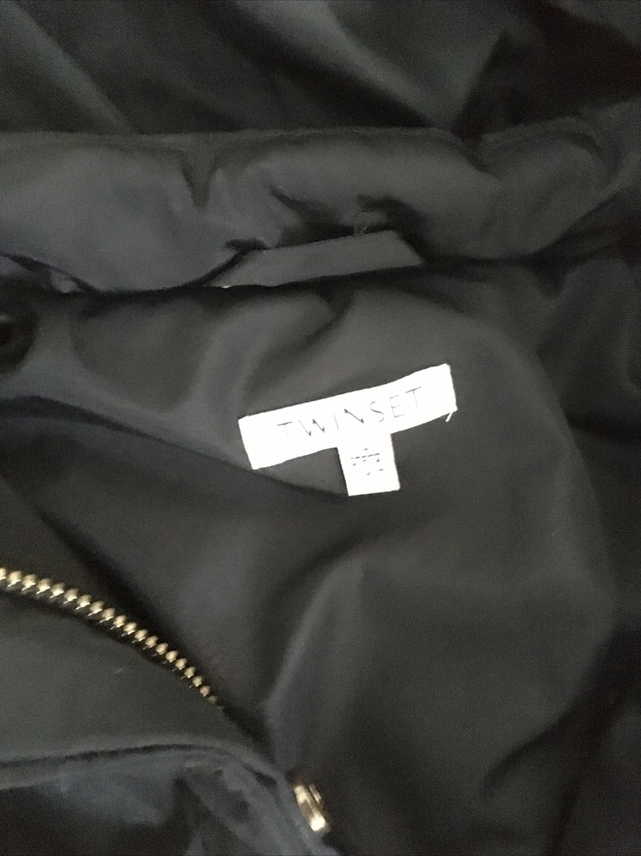 Twin Set - Girl’s Down Jacket Size 4 - Black/Gold Buckle Coat | eBay