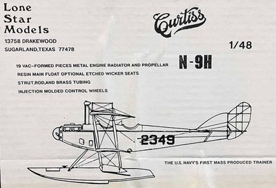 LONE STAR MODELS 1/48 CURTISS N-9H NAVY FLOATPLANE TRAINER Multimedia ...