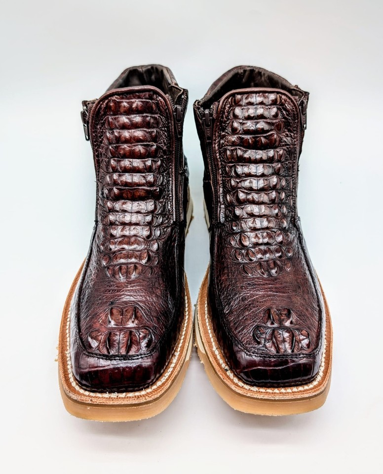 New Hornback Alligator Ostrich Chelsea Boots Men’s 12 D Dual Zipper | eBay