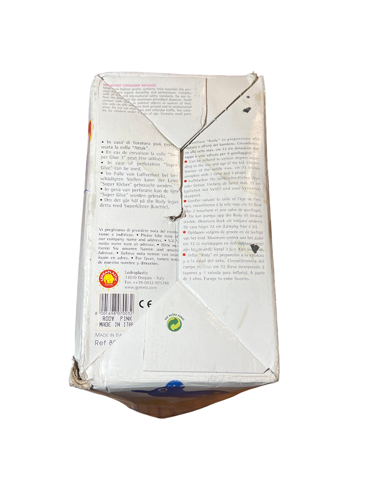 Ledraplastic Gymnic Rody Original Inflatable Ride-On Bouncy Horse Toy ...