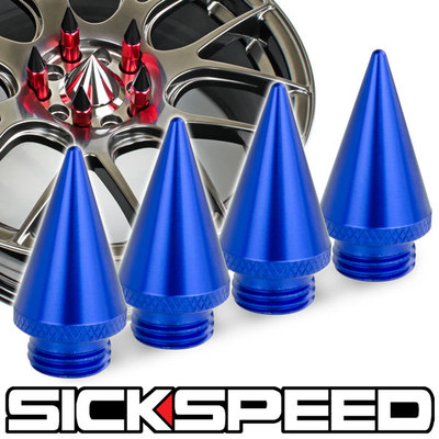 4 PC BLUE SPIKES FOR SICKSPEED ALUMINUM EXTENDED TUNER LUG NUTS P3 | eBay